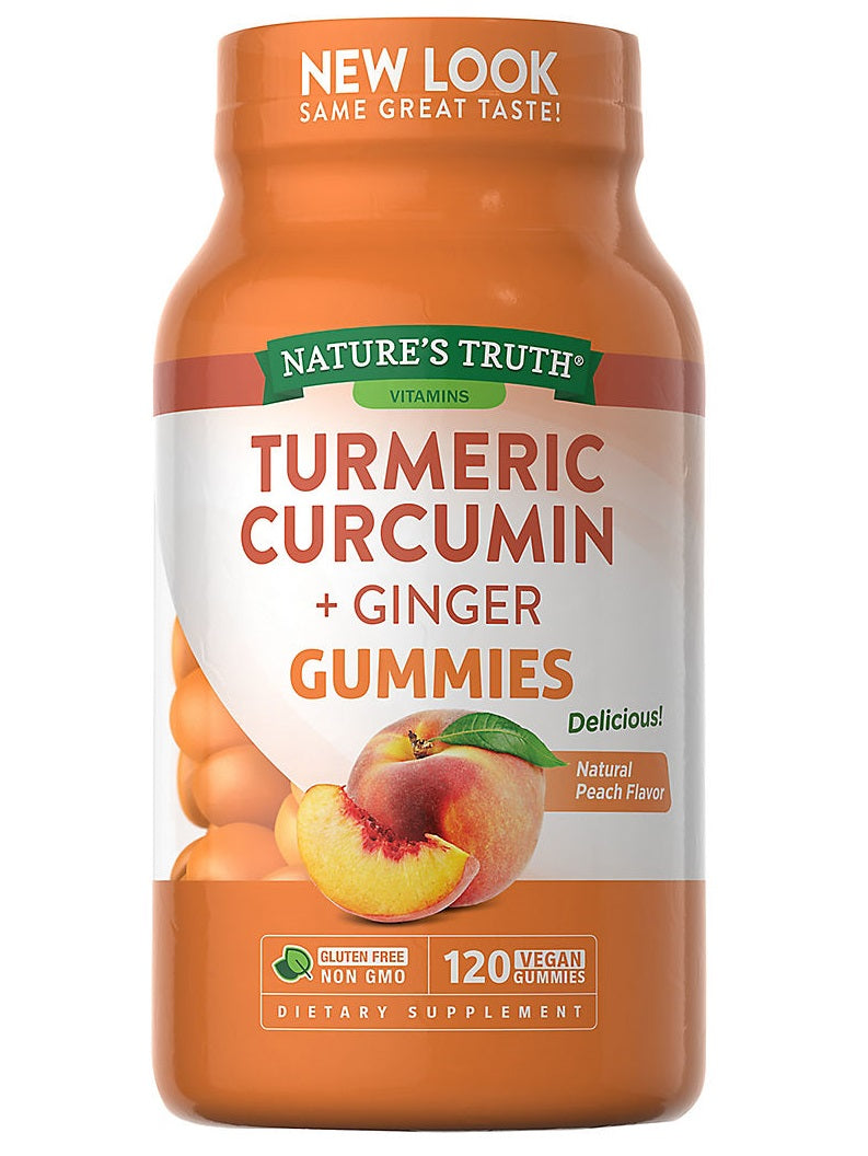 Cúrcuma + Jengibre en gomitas (Turmeric Curcumin + Ginger). Nature’s T ...