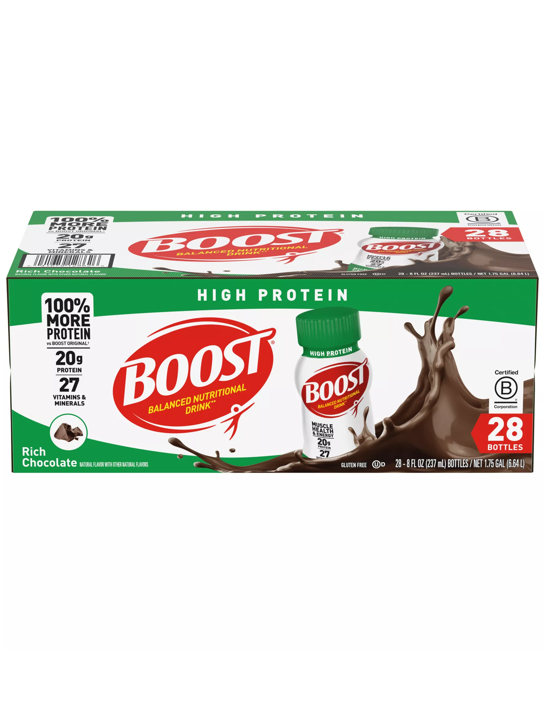 BOOST bebida nutricional, 20 gramos de proteina, 27 vitaminas y minera ...