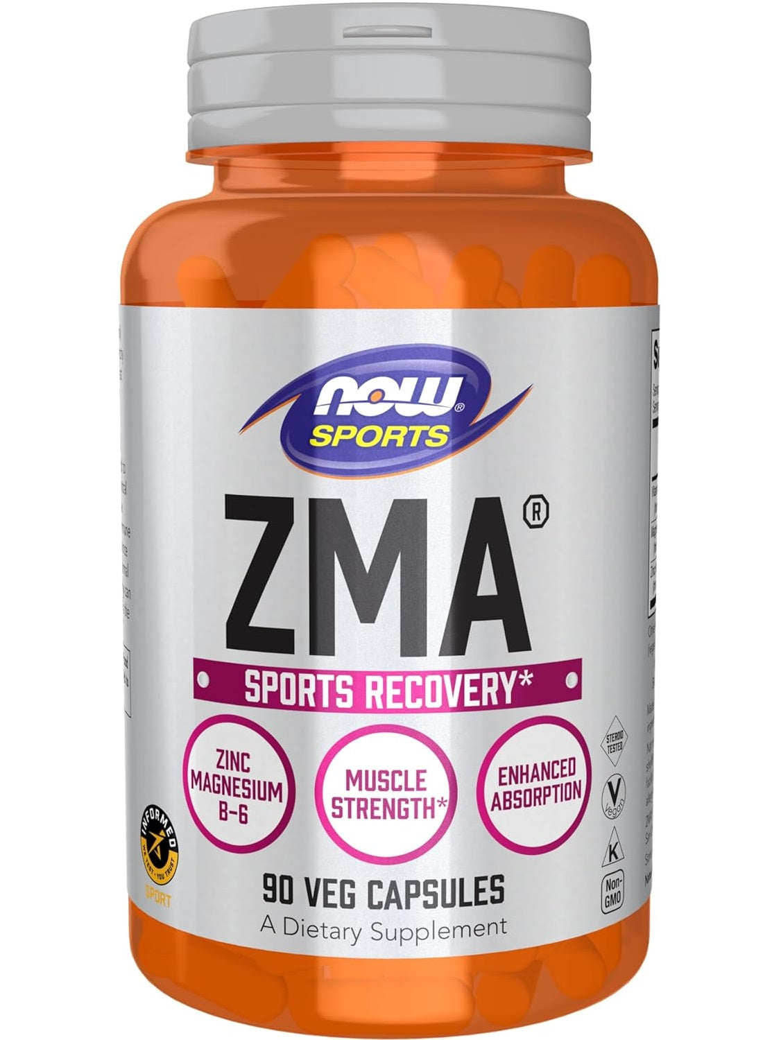 ZMA: Mejora la recuperación, aumenta musculatura y fuerza. Now, 90 cáp ...